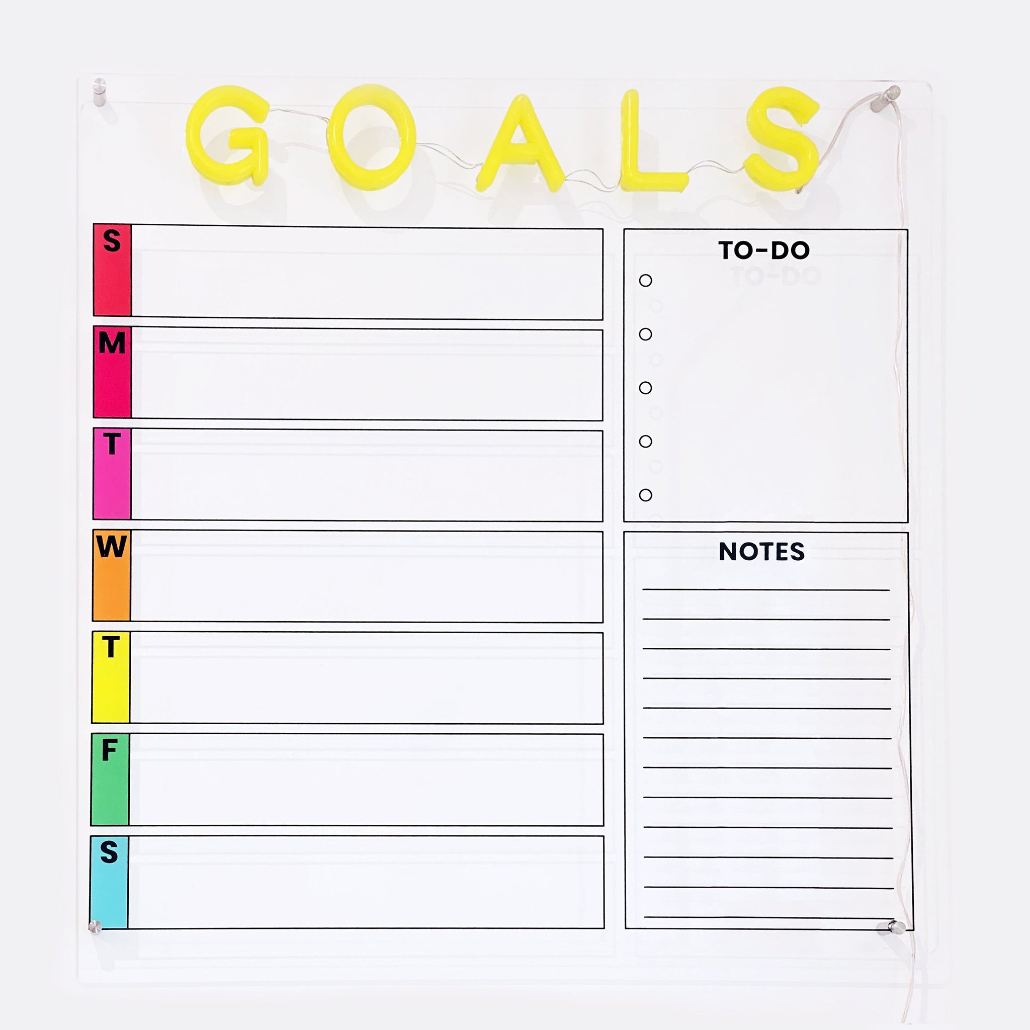 GOALS - The original New Neon®️ acrylic dry erase calendar – Brite Lite ...